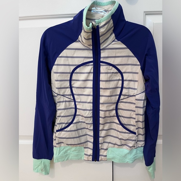 lululemon athletica | Jackets & Coats | Lulu Running Wind Jacket Blue ...